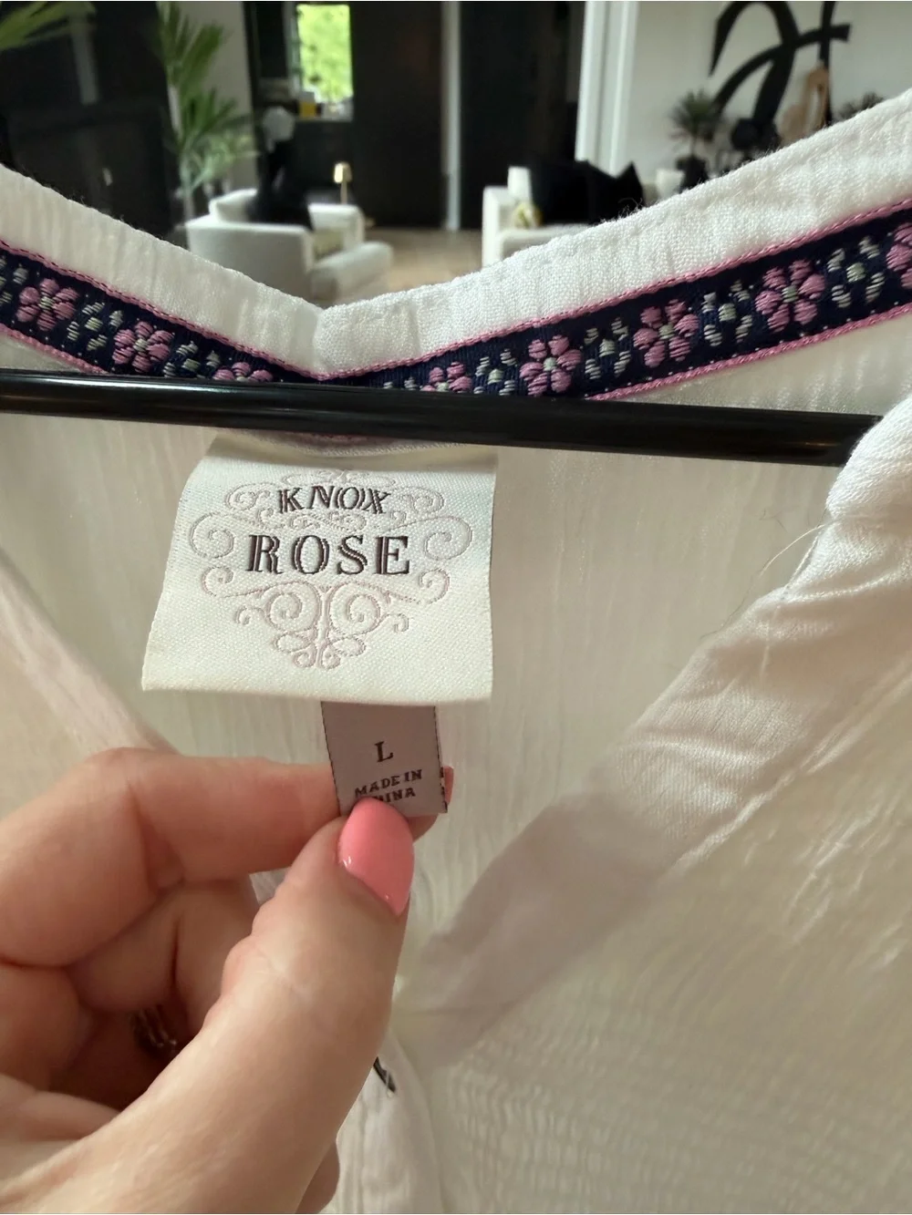 Knox Rose | Dresses | Knox Rose White Sleeveless Top With Navy And Pink ...